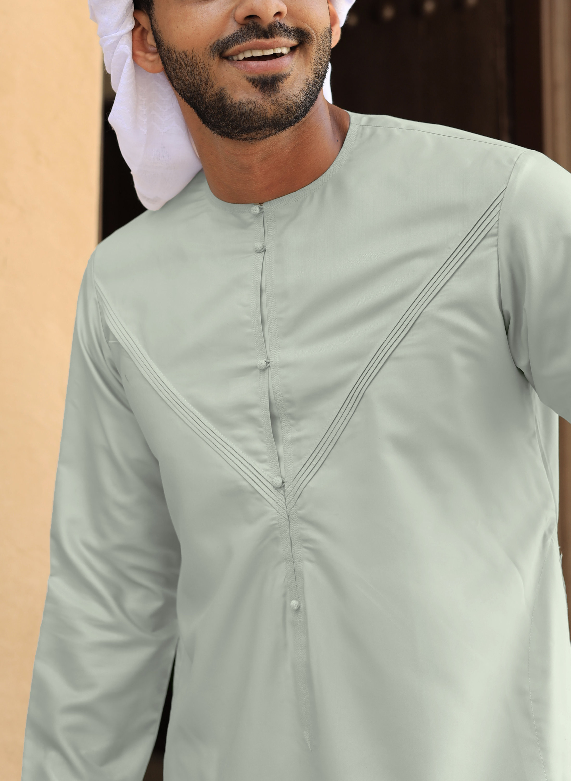 Sage Green Thobe With Pleats Thobes for Men - Etsy