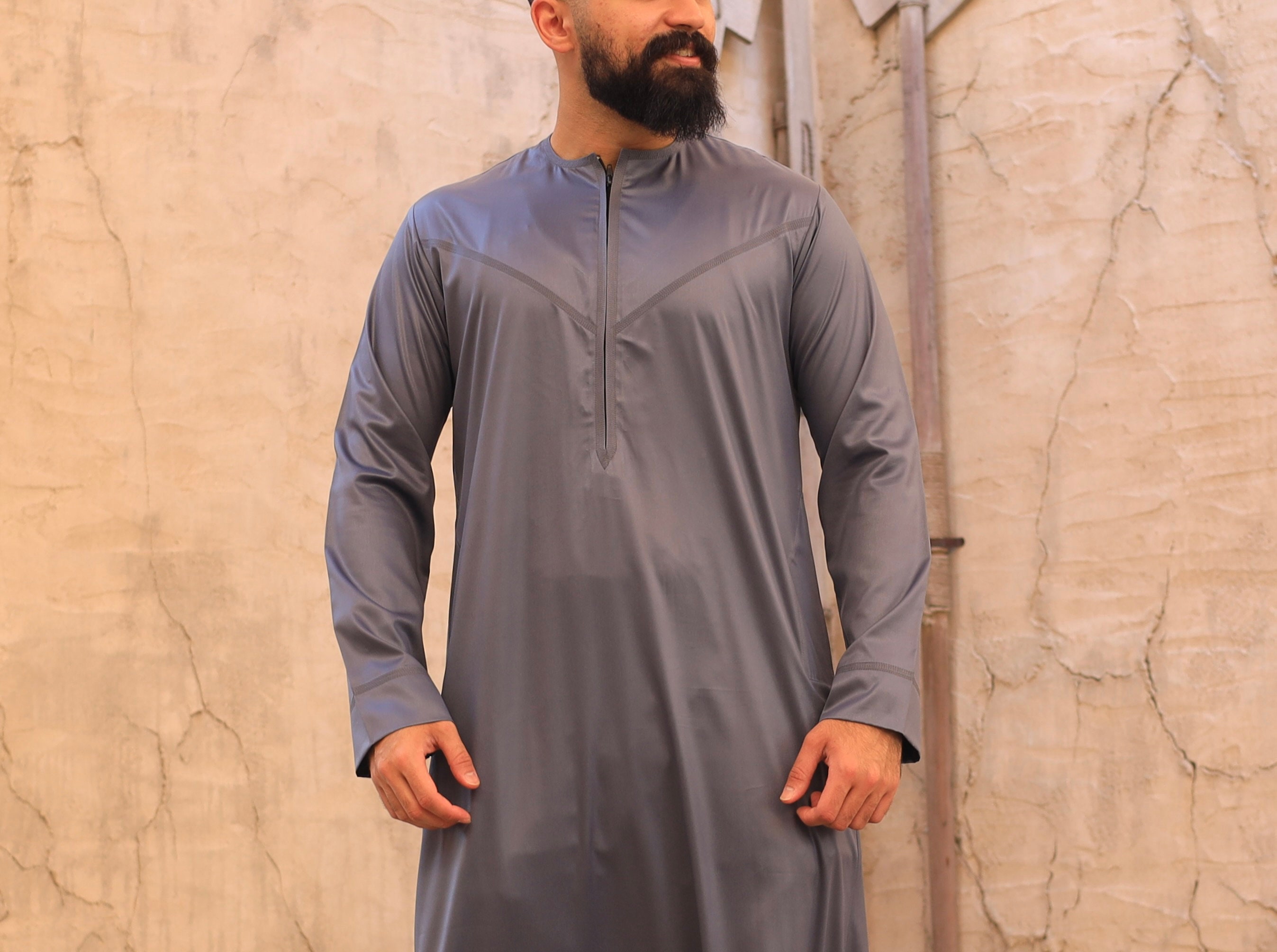 Dark Grey Omani Thobe Thobes for Men - Etsy UK