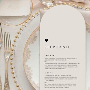 Arch Table Menu Wedding Menus Place Cards Personalised - Etsy Australia