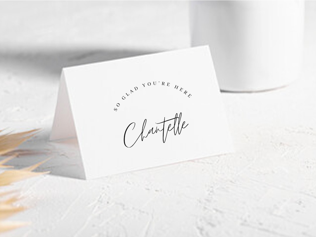 White Folded Tent Place Cards Personalised Name Cards for - Etsy Australia