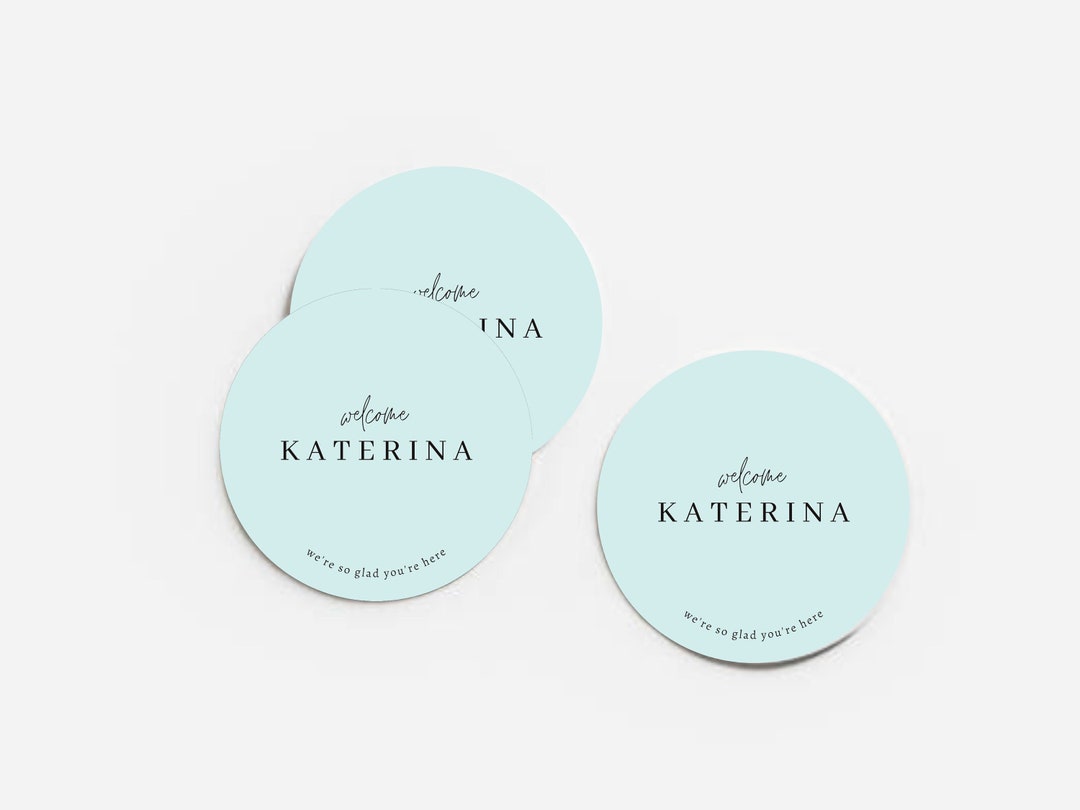 Round Place Cards, Wedding or Bridal Shower Name Card, Place Card ...