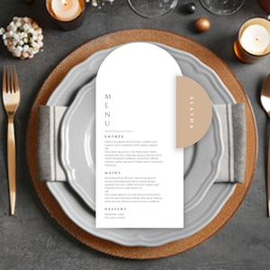 Arch Table Menu Placecard Wedding Menus, Place Cards Personalised ...