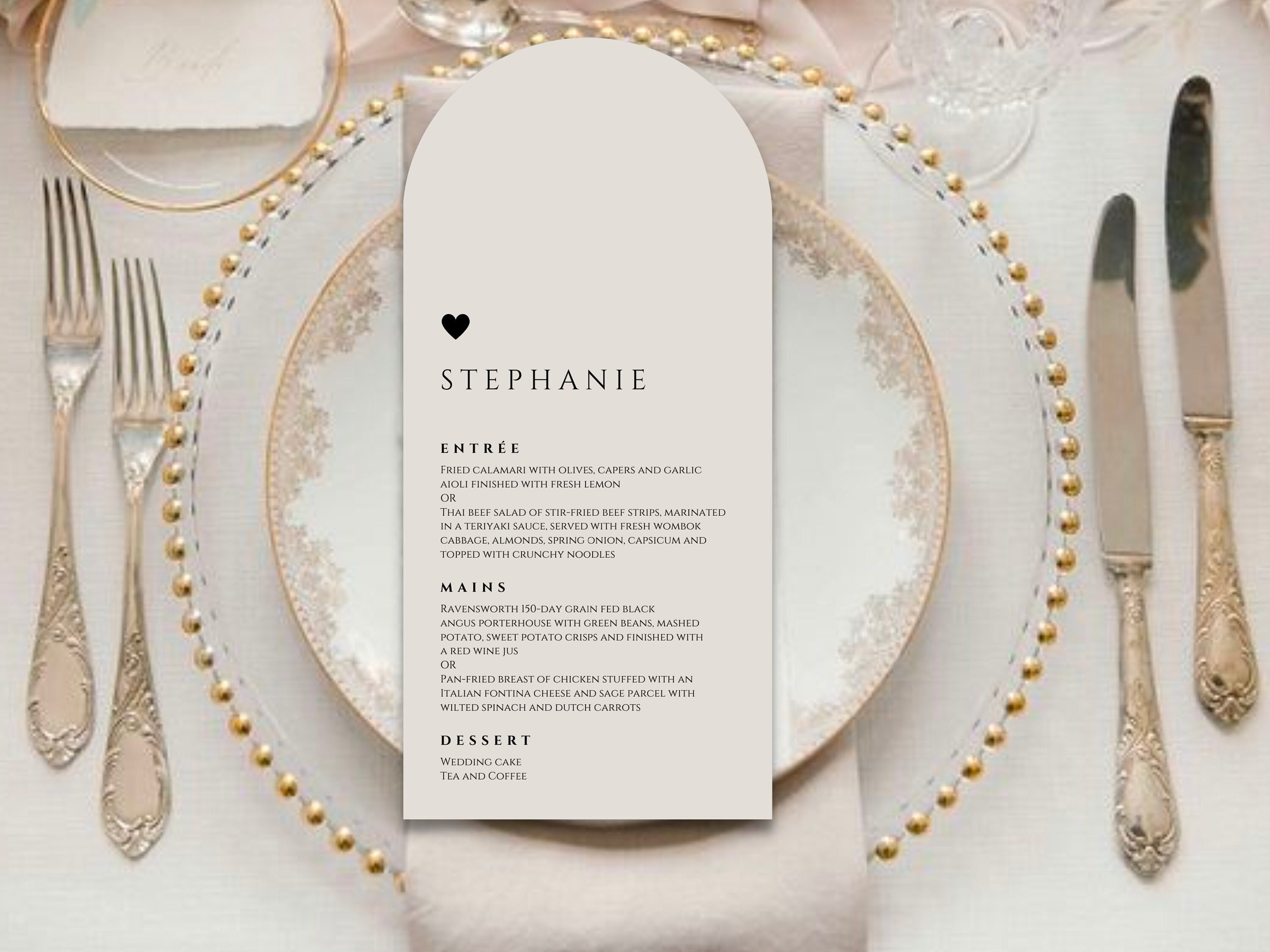 Arch Table Menu Wedding Menus Place Cards Personalised - Etsy Australia