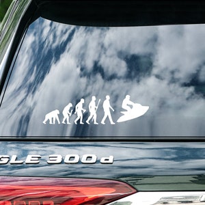 Jet Ski Evolution Sticker. Car Vinyl Decal. Durable, Scratchproof ...