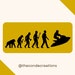 Jet Ski Evolution Sticker. Car Vinyl Decal. Durable, Scratchproof ...