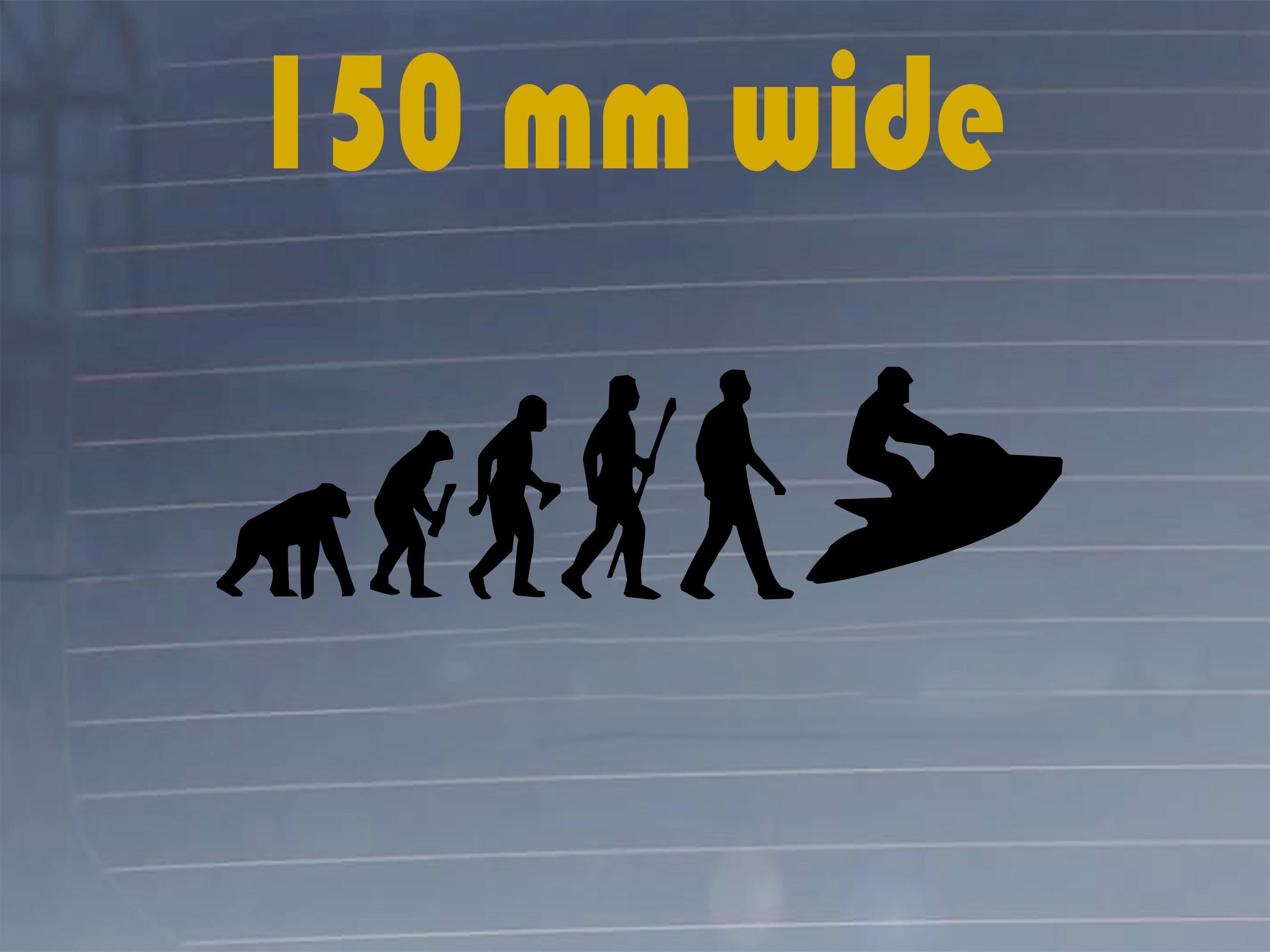 Jet Ski Evolution Sticker. Car Vinyl Decal. Durable, Scratchproof ...