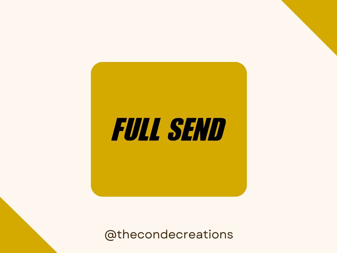 Full Send Sticker. Car Vinyl Decal. Durable, Scratchproof, Water ...