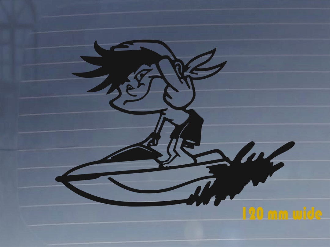 Boy on Jet Ski Sticker. Car Vinyl Decal. Durable, Scratchproof, Water ...
