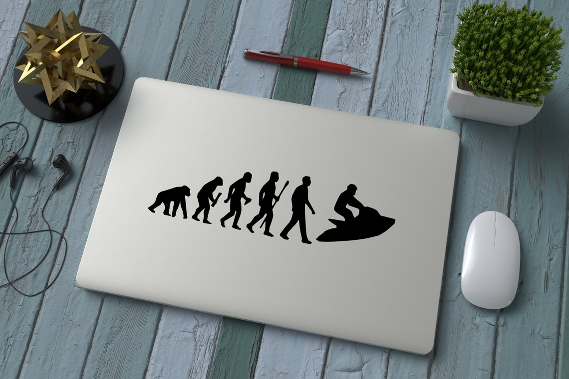 Jet Ski Evolution Sticker. Car Vinyl Decal. Durable, Scratchproof ...