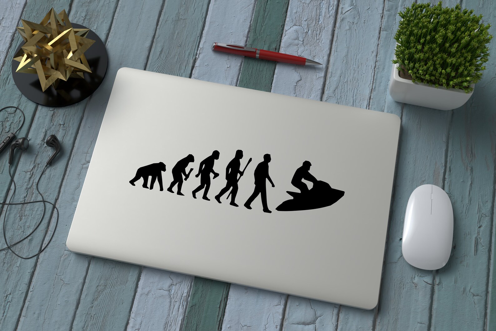 Jet Ski Evolution Sticker. Car Vinyl Decal. Durable, Scratchproof ...