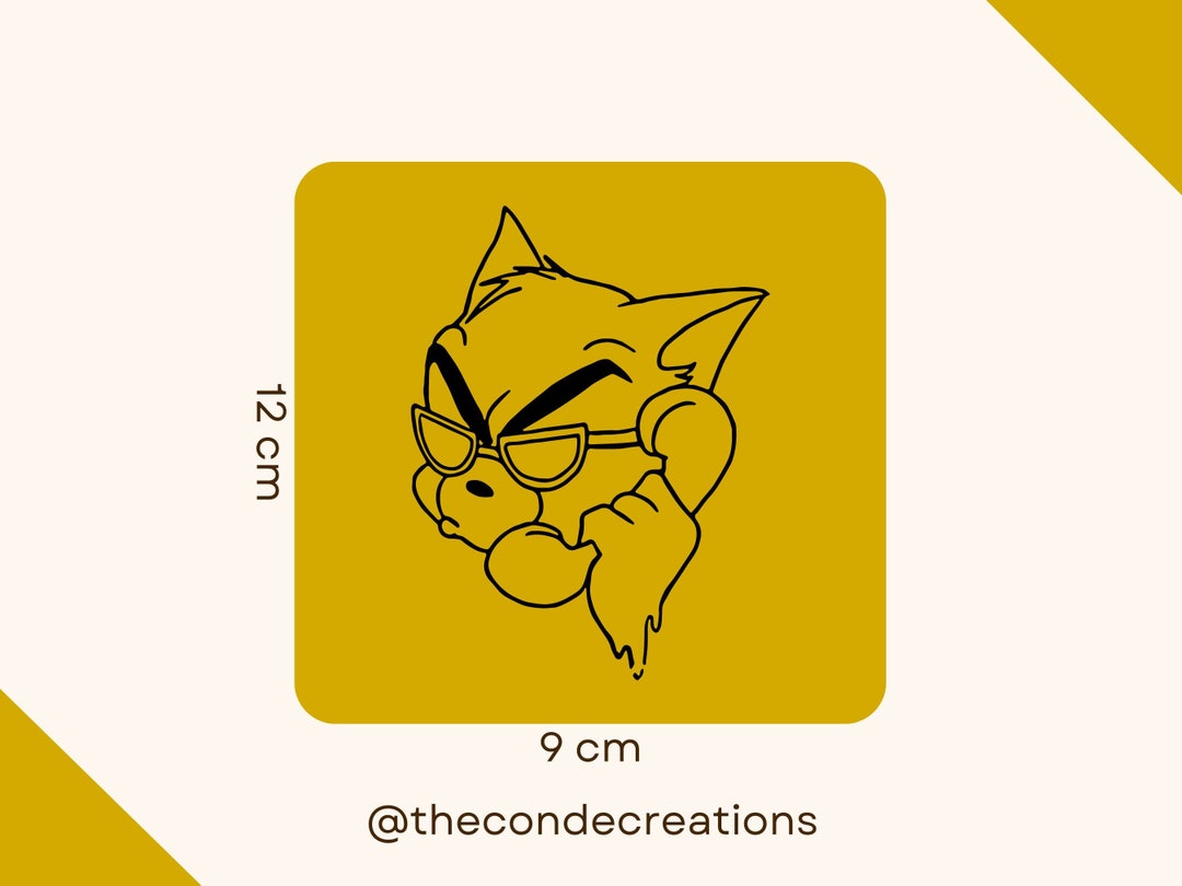 Tom enojado (Tom y Jerry). Vinilo para auto. Duradero, resistente a ...