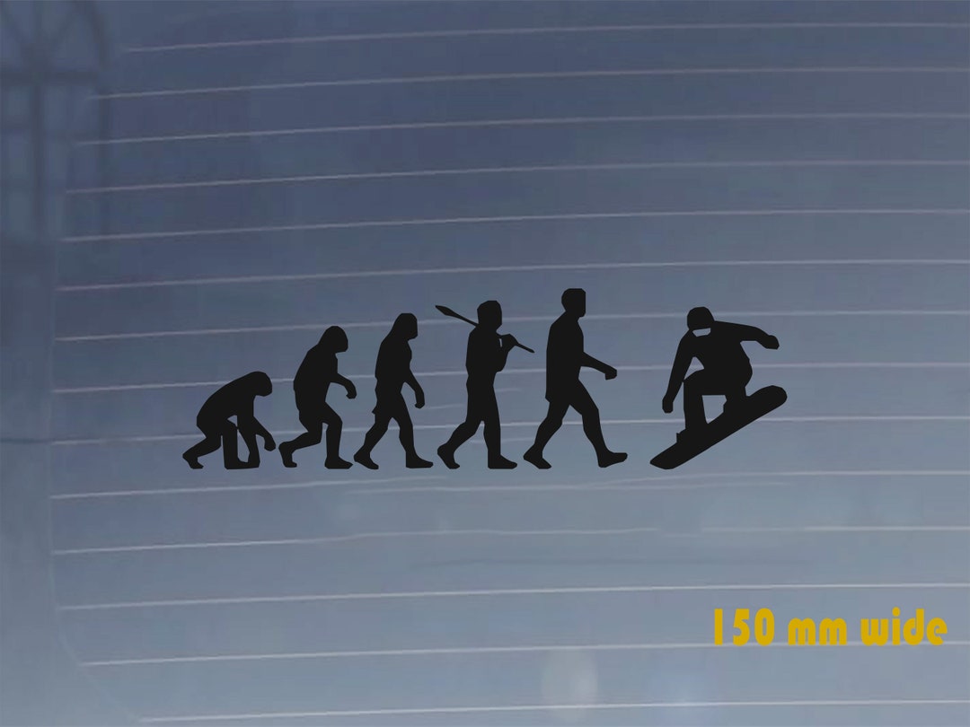 Snowboarding Evolution Sticker. Car Vinyl Decal. Durable, Scratchproof ...