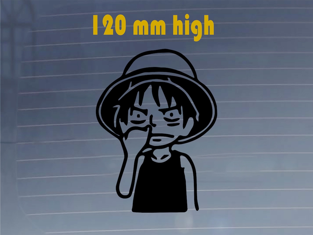 Funny Finger in Nose Luffy One Piece Sticker. Car Vinyl Decal. Durable ...