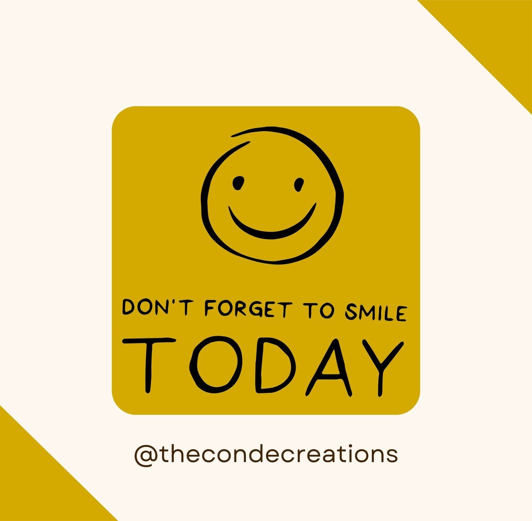 Don't Forget to Smile Today Sticker. Happy Vinyl Decal. Durable ...