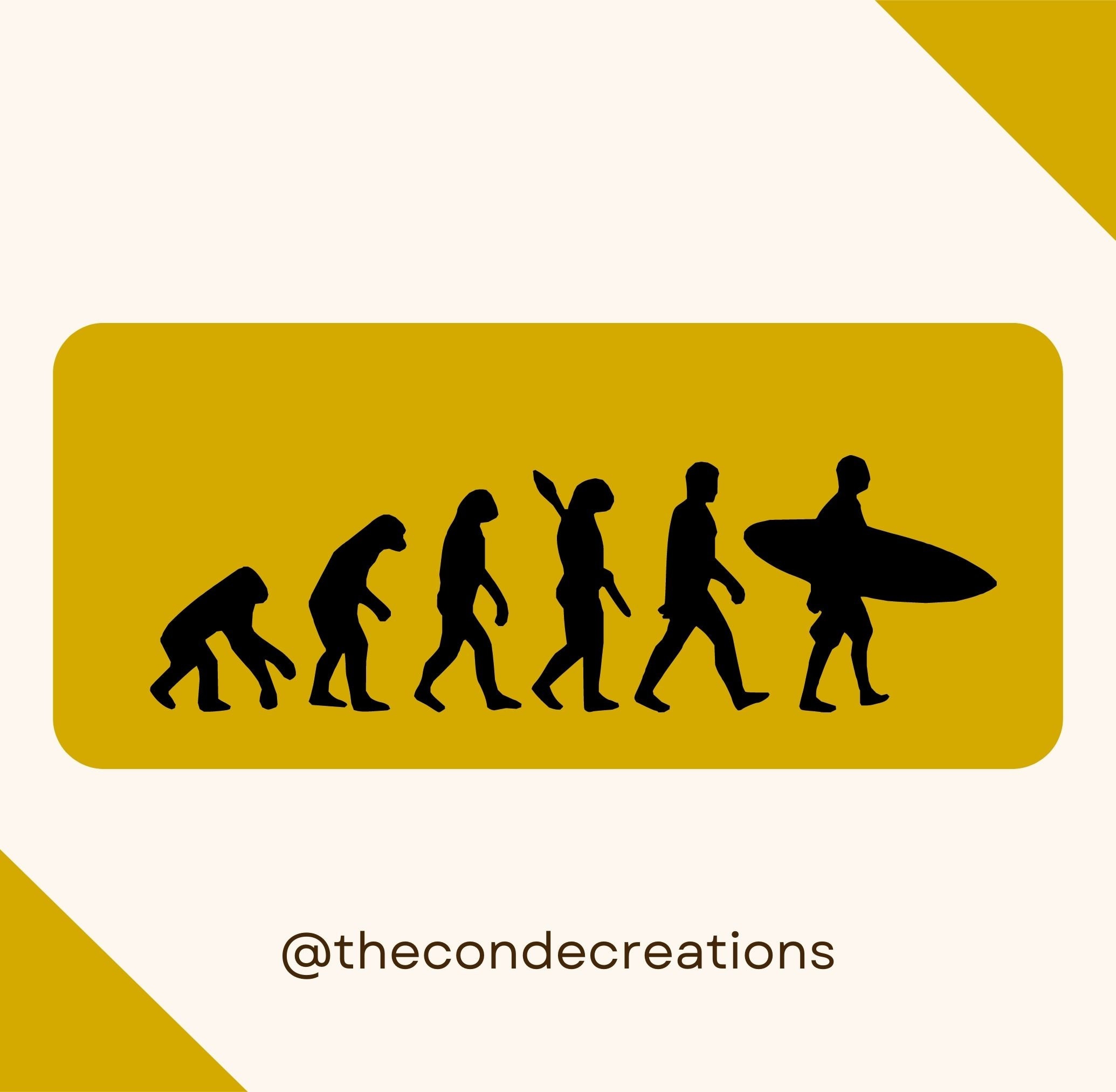 Surf Evolution Sticker. Car Vinyl Decal. Durable, Scratchproof, Water ...