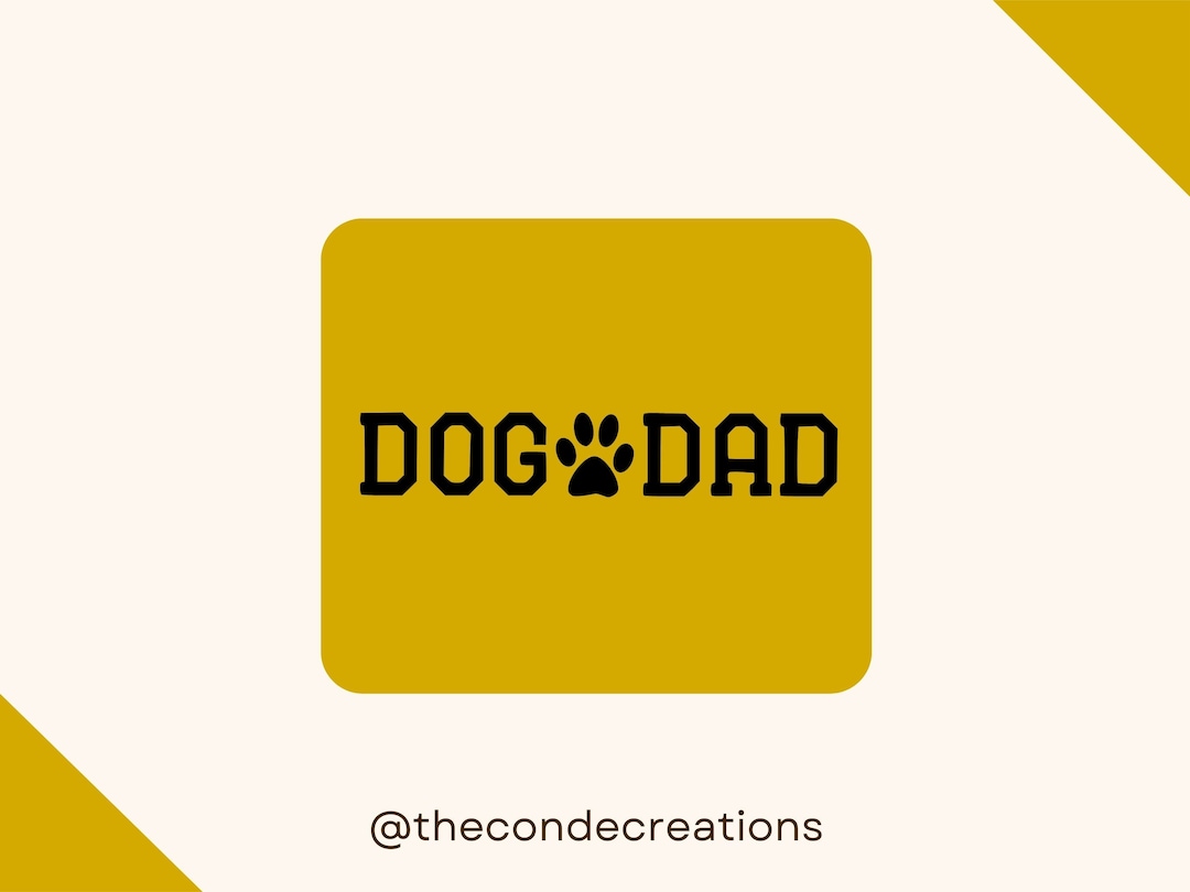 Dog Dad Sticker. Car Vinyl Decal. Durable, Scratchproof, Water ...