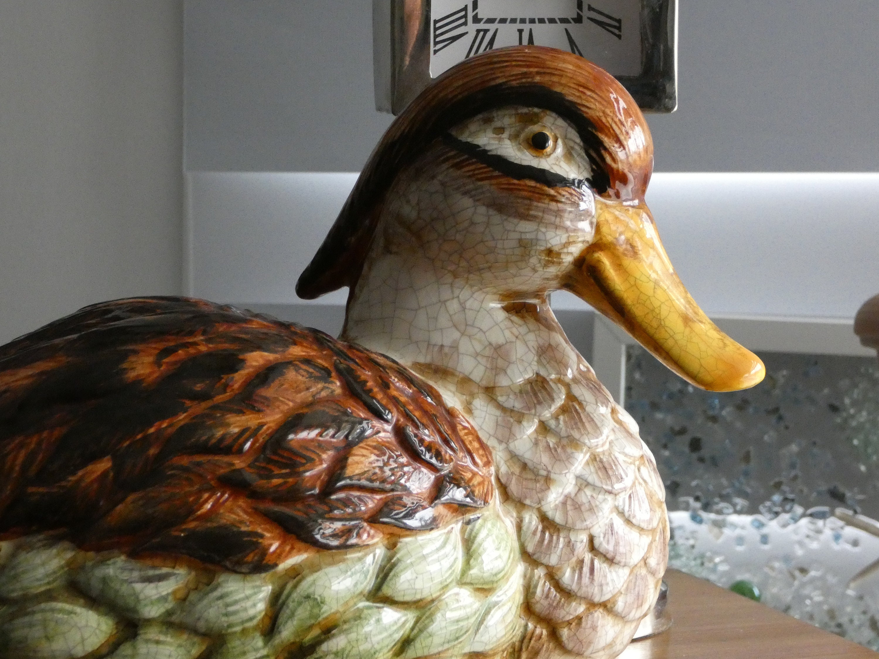 Large Porcelain Ceramic Duck Figurine Home Decor - Etsy