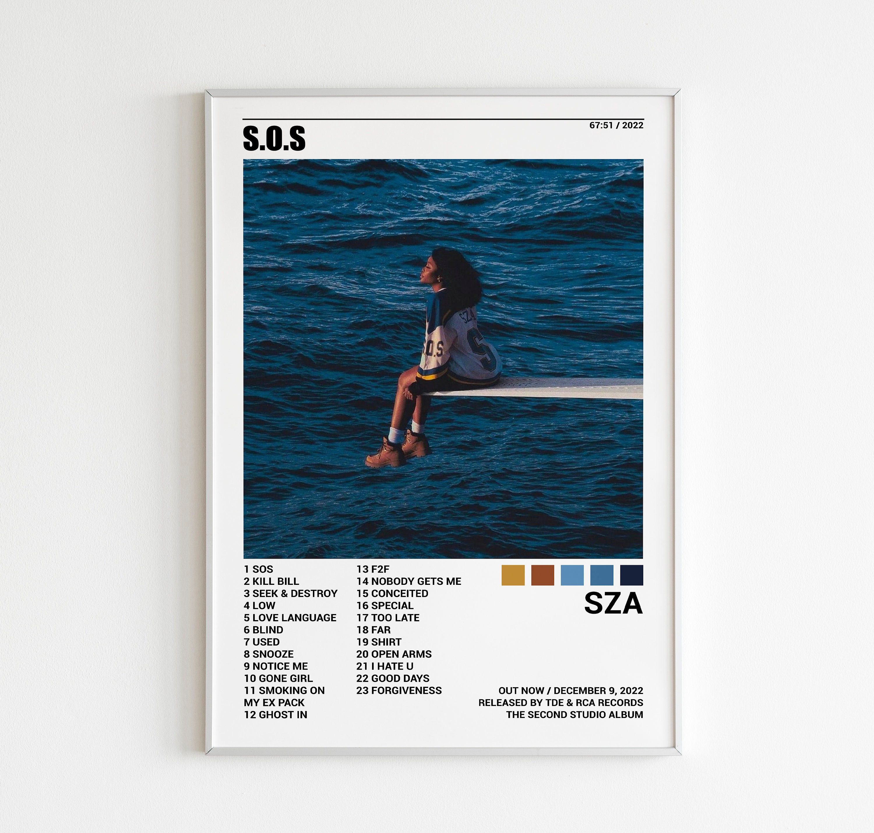 SZA Poster , SOS Poster , SZA Tracklist Album Cover Poster sold by ...