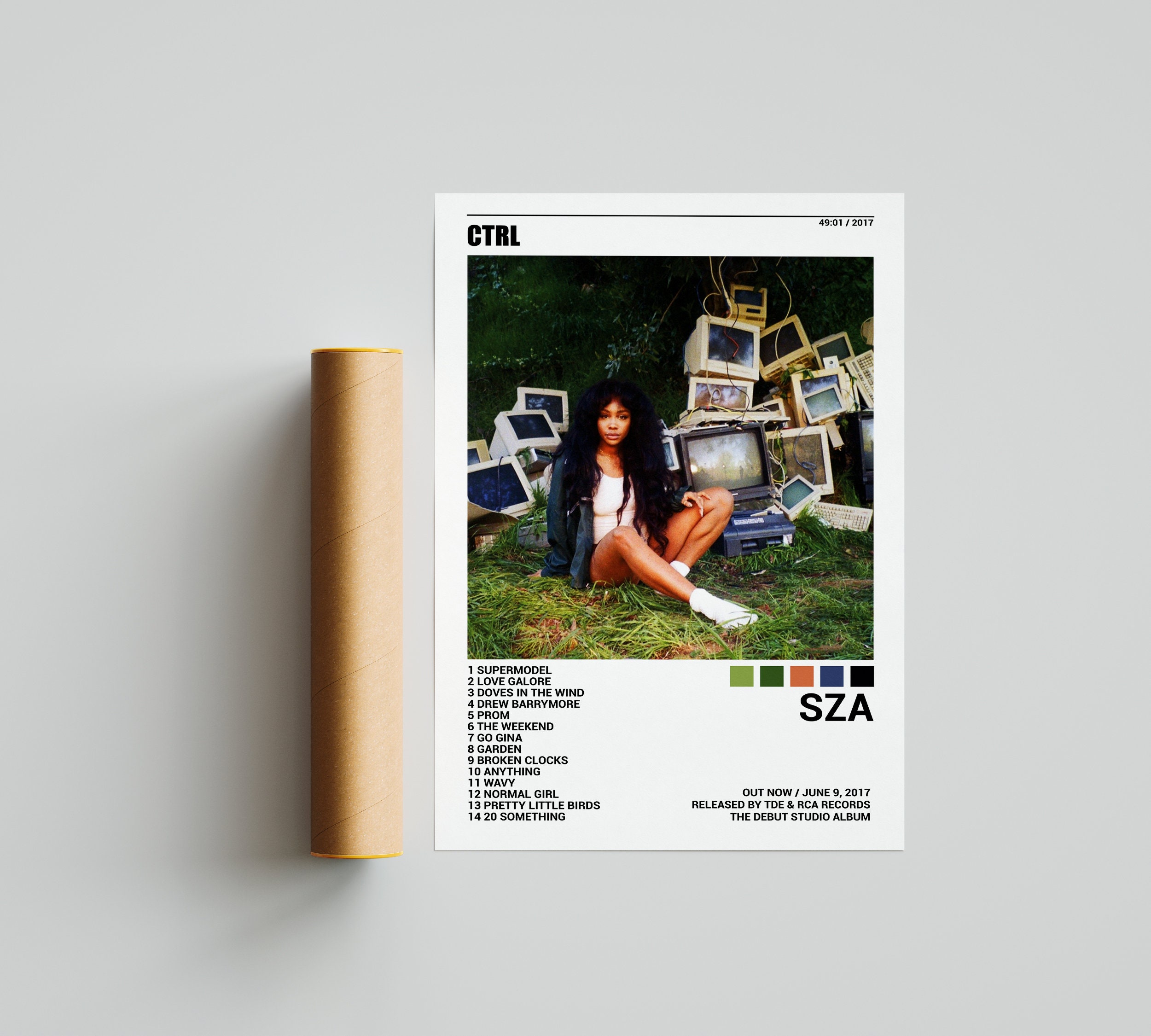SZA Poster , CTRL Poster , SZA Tracklist Album Cover Poster sold by ...