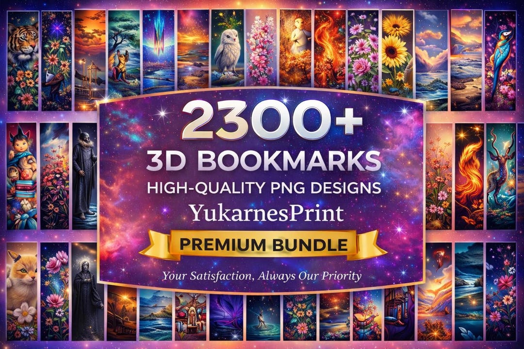 2300+ Bookmark Mega Bundle , Premium Bookmark PNG Designs , Floral, Cat ...