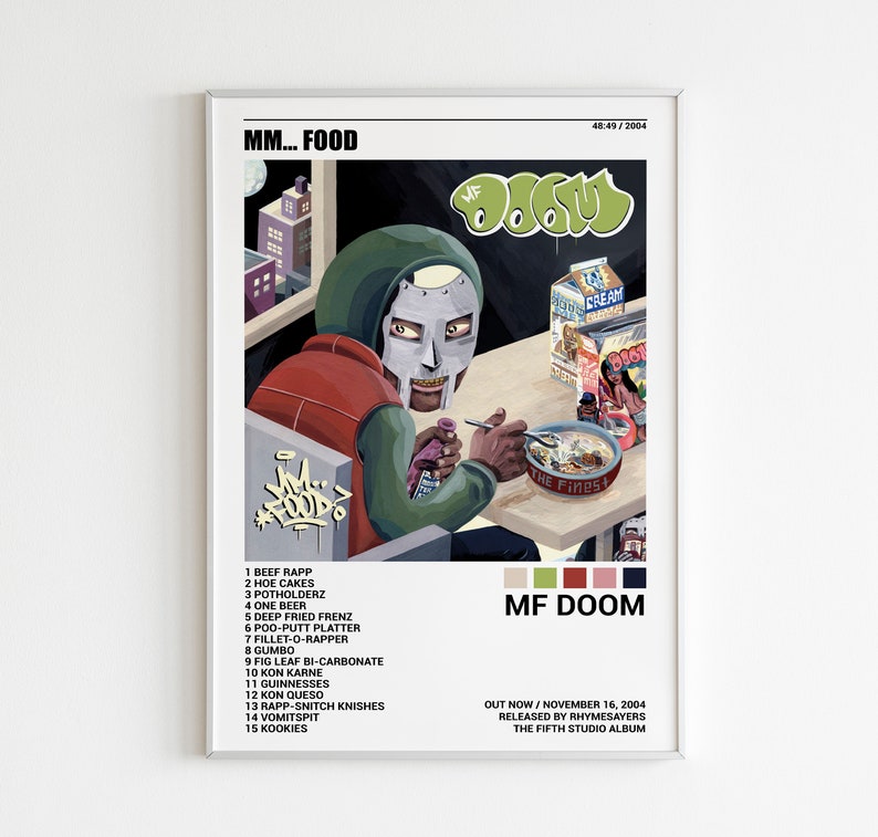 MF DOOM Posters Mm... Food Poster Tracklist Album Cover - Etsy