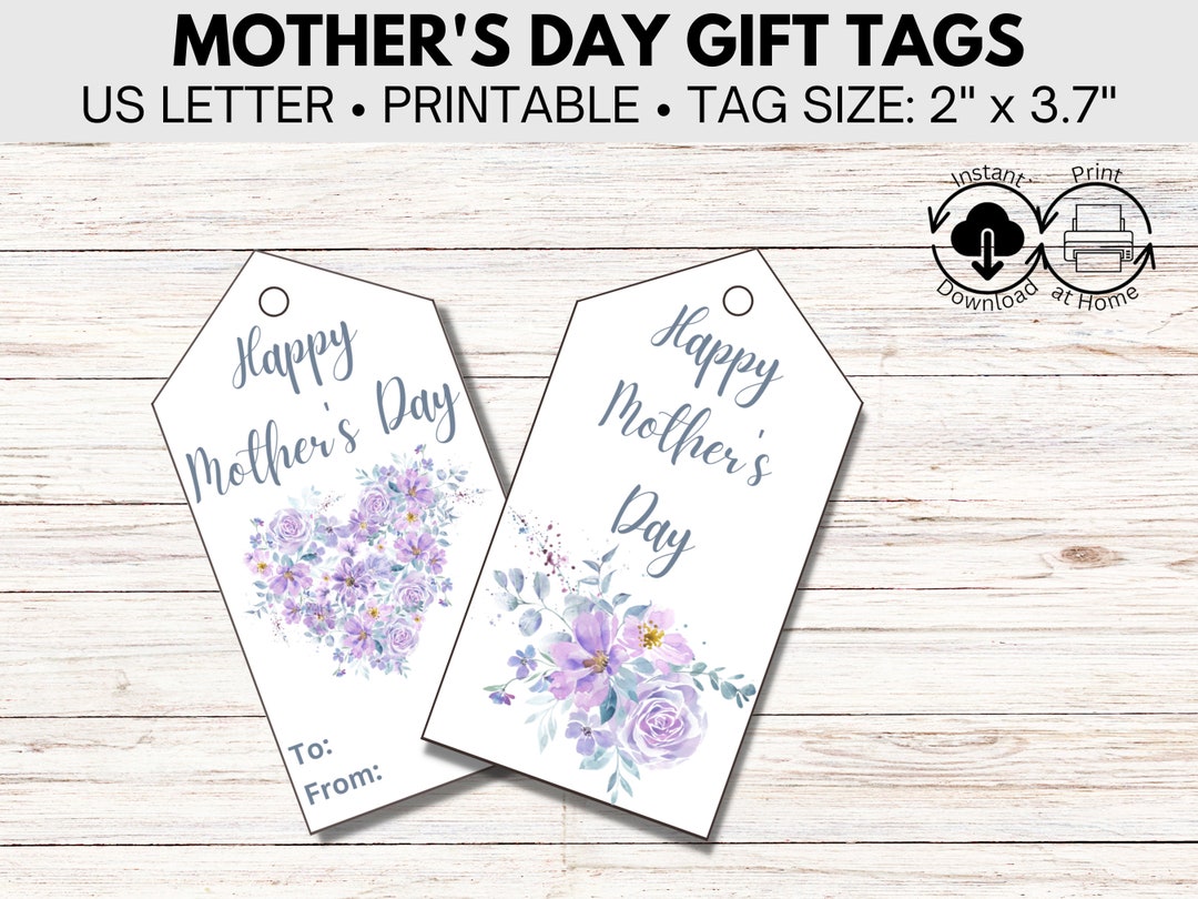 Mother's Day Gift Tags | Tags for Mom | Printable PDF | Instant ...