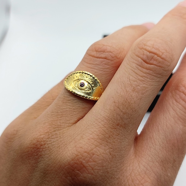 Red Eye Ring - Etsy