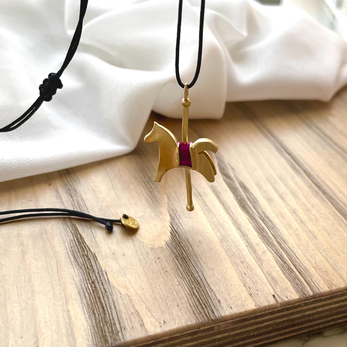 Lucky Charm Necklace 2026 – Gold Plated Silver “dream Ride” Pendant - Etsy