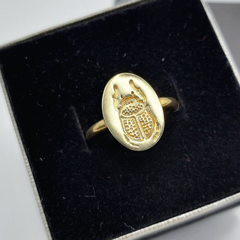 Gold Scarab Ring - Etsy