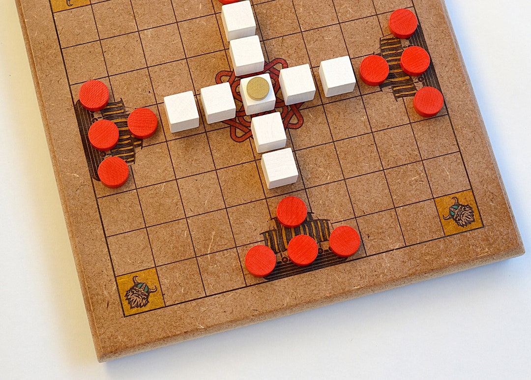 Tablut Tafl Hnefatafl Viking Game Unique Piece Created in - Etsy