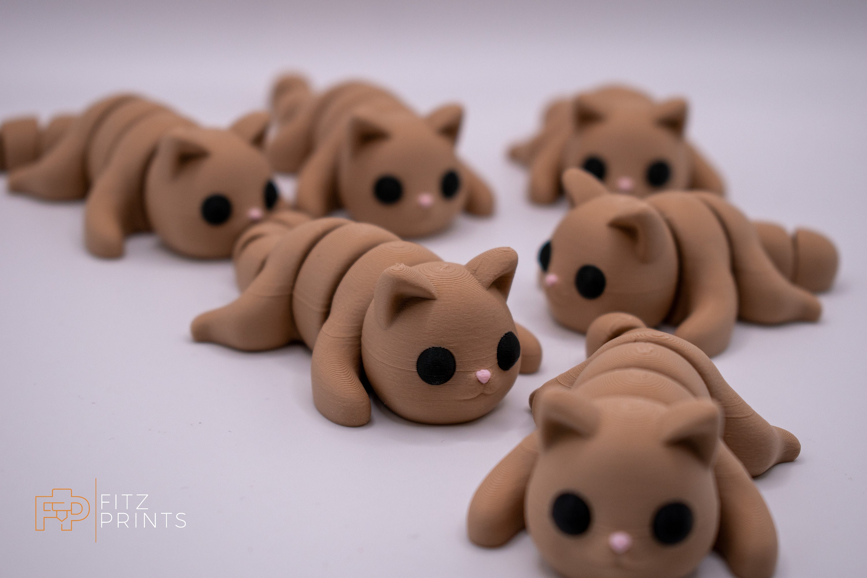 Cat 3d Printed Articulated Cat Cute Little Animal - Etsy UK