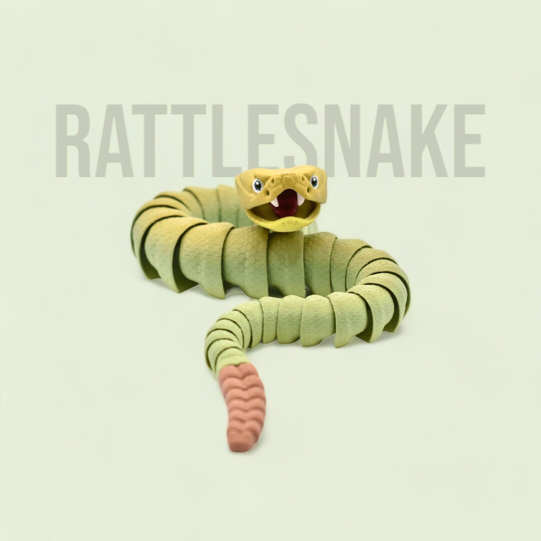 Rattlesnake Customizable 3D Printed Multi-colour - Etsy