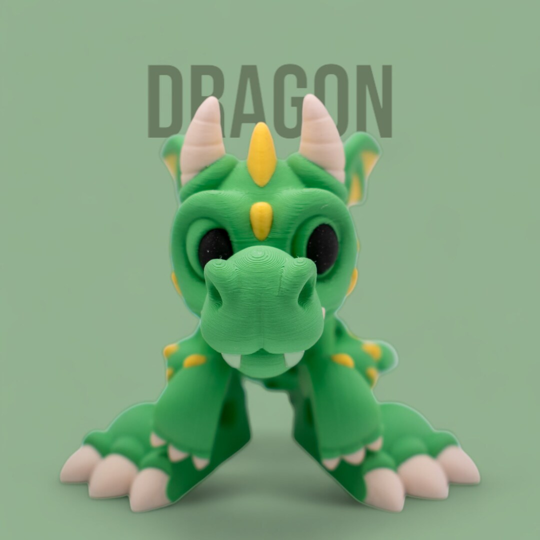 Dragon Articulating Cute Posable Dragon - Etsy