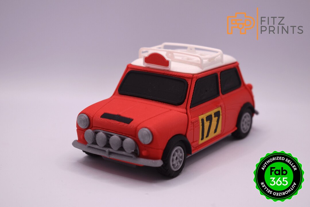 Classic Mini Rally Customised Car 3d Printed Vintage Rally Car - Etsy UK