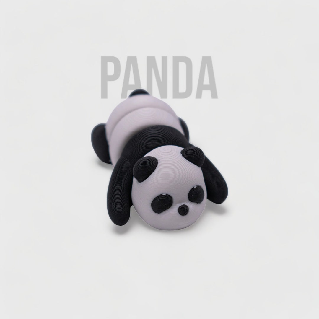 Panda 3d Printed Articulated Panda Cute Little Animal - Etsy