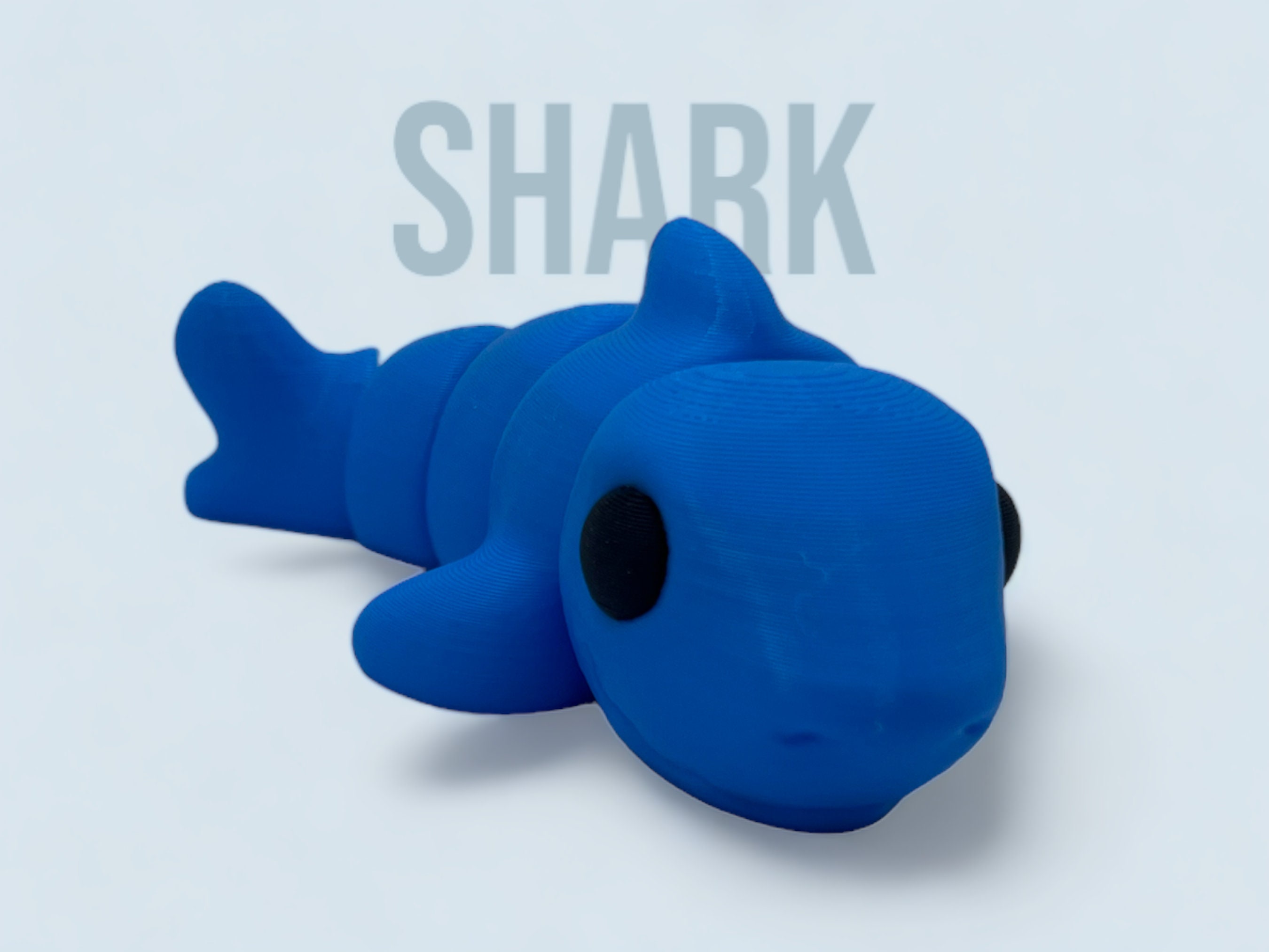Shark 3d Printed Articulated Shark Cute Little Animal Desktop Toy - Etsy