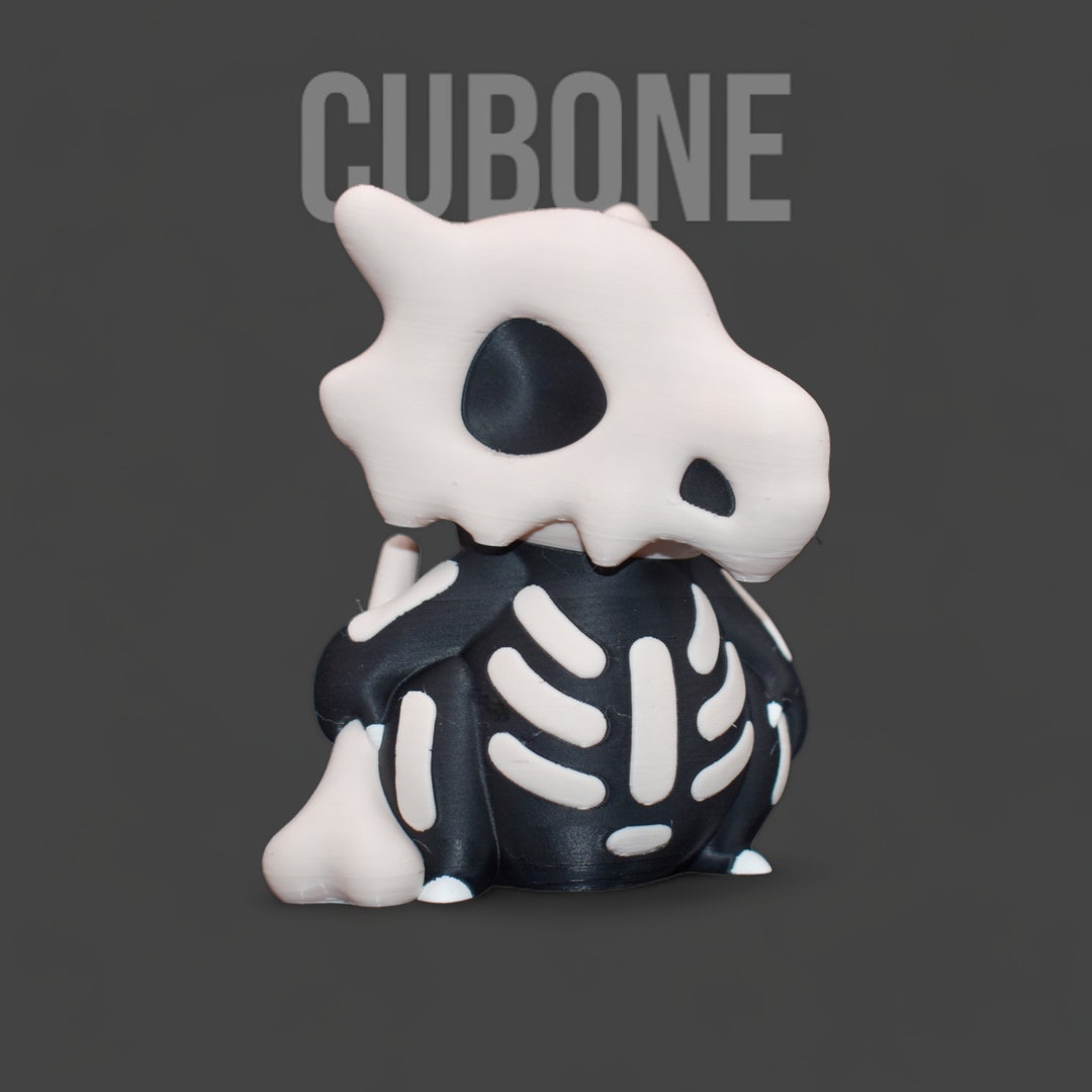 Cubone Skeleton Figurine - Etsy