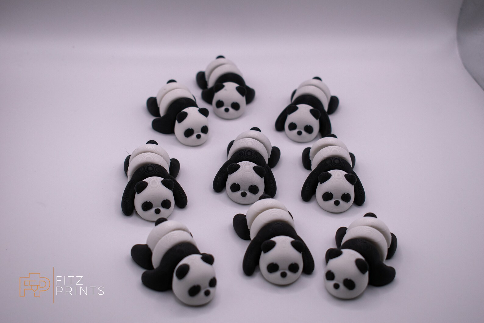 Panda 3d Printed Articulated Panda Cute Little Animal - Etsy