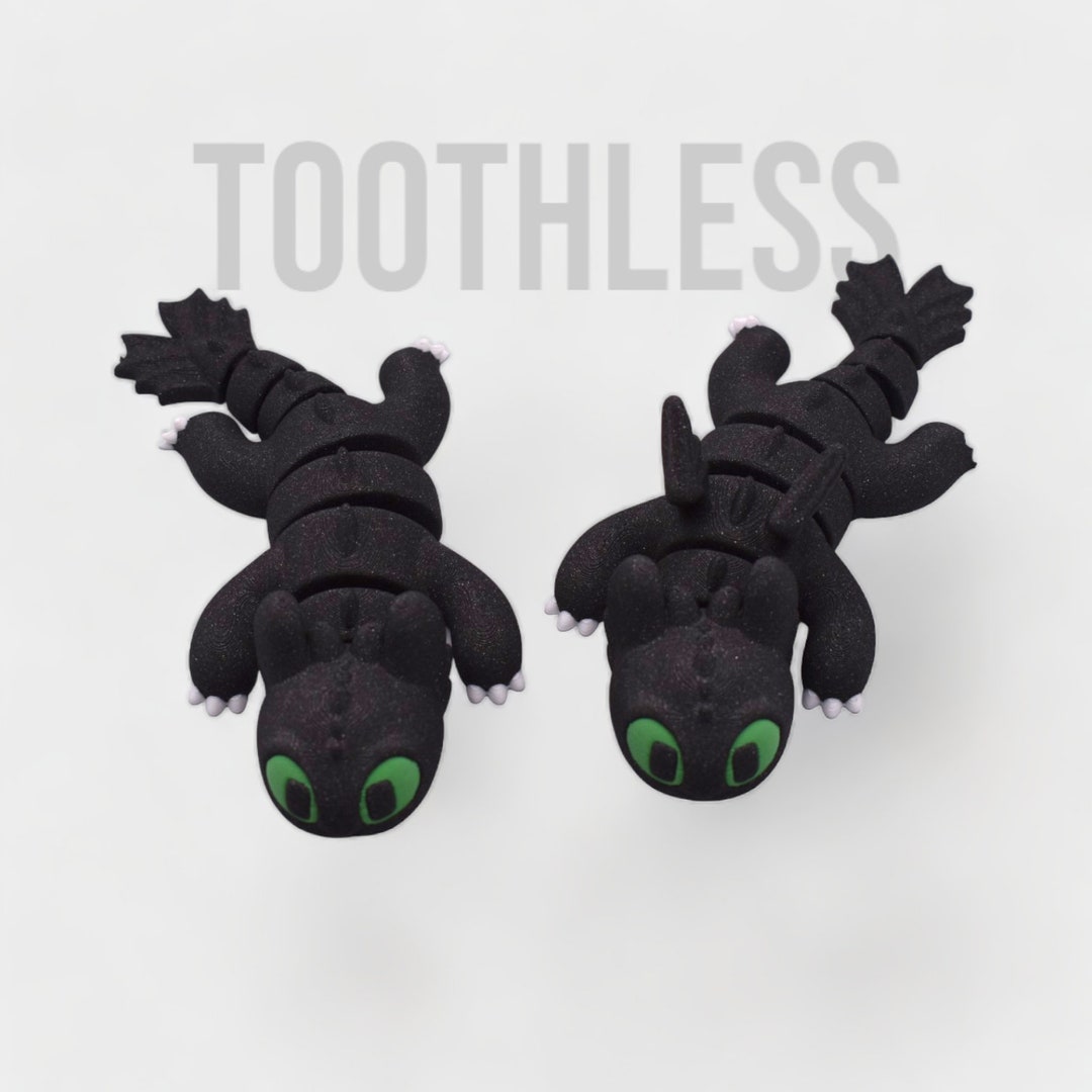 Toothless HTTYD 3d Printed Flexible Figure - Etsy Canada