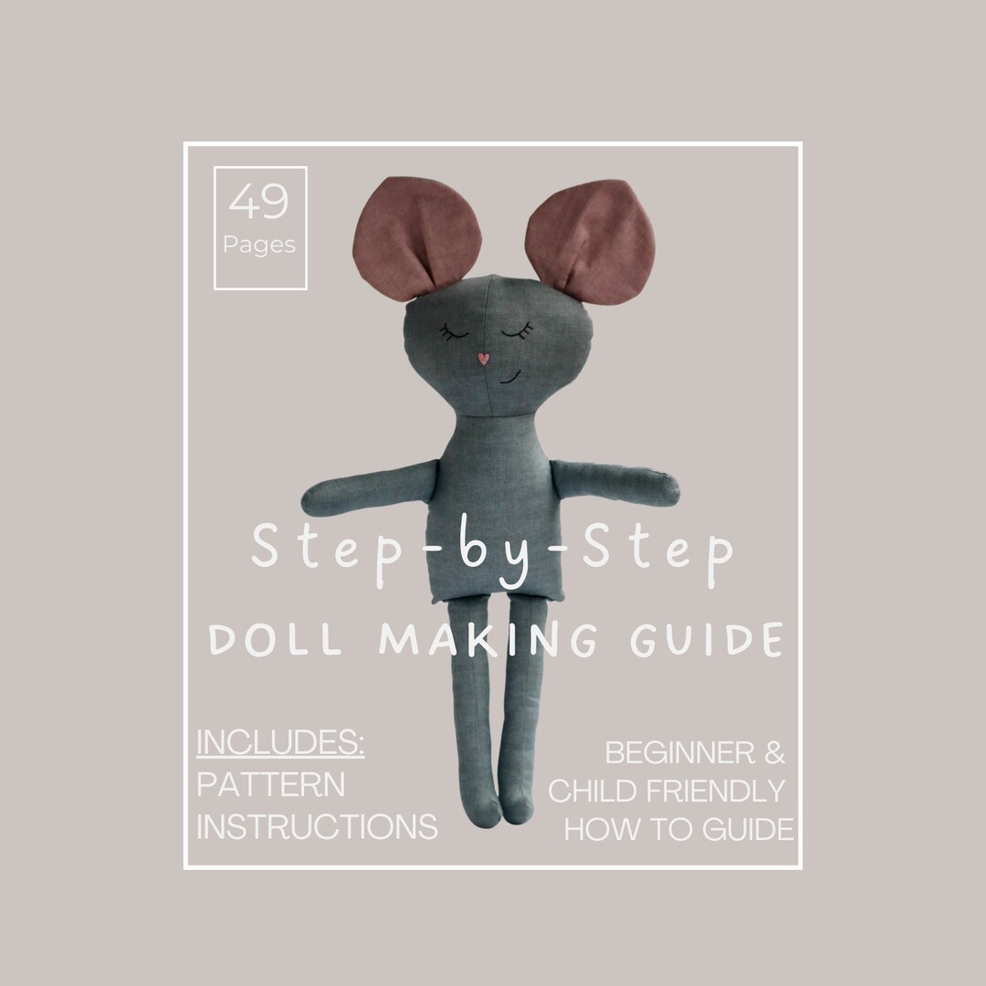Mouse Doll Sewing Pattern and Guide Digital Download DIY - Etsy