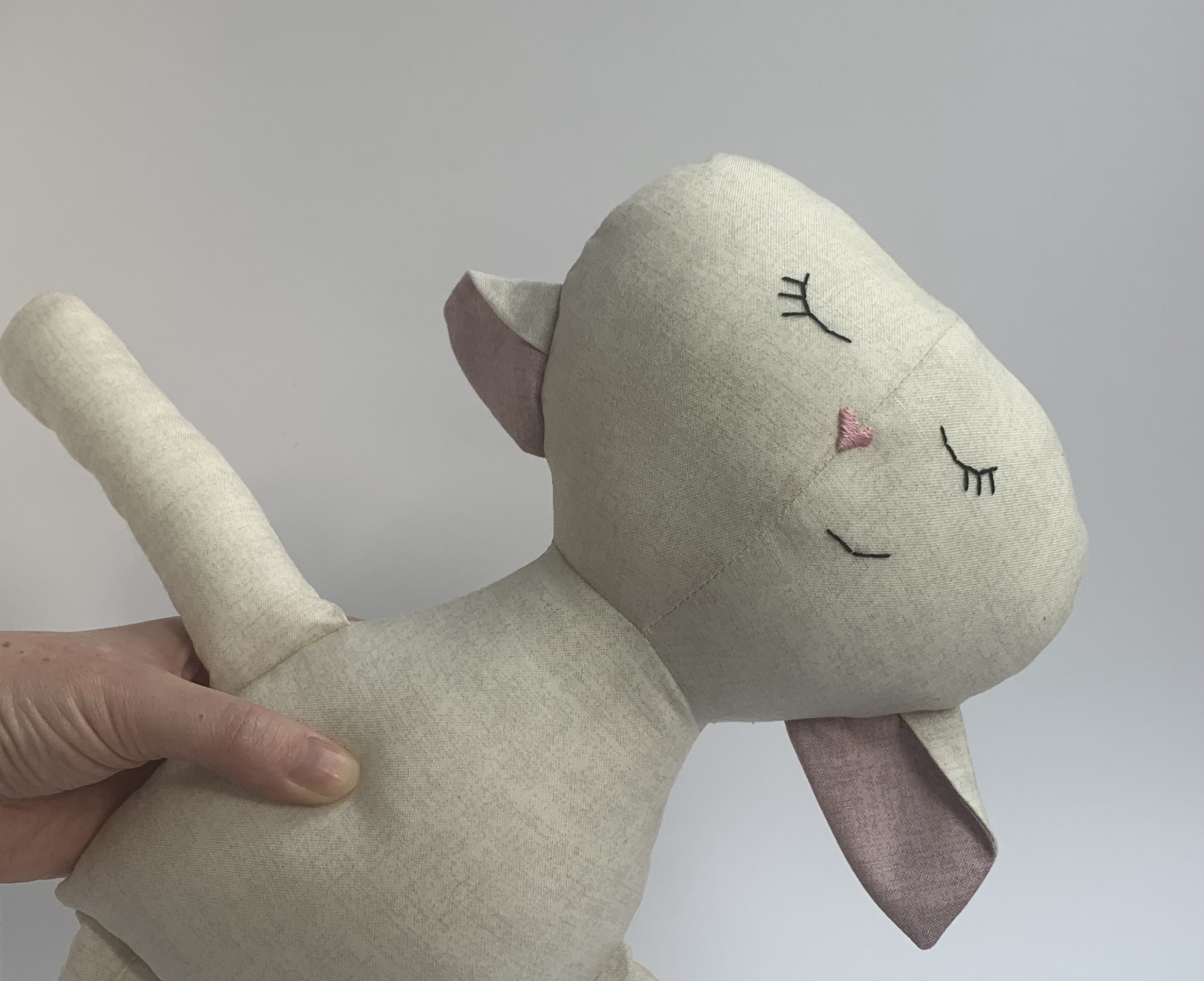 Lamb Doll Sewing Pattern and Guide, Digital Download, DIY Plushie Rag ...