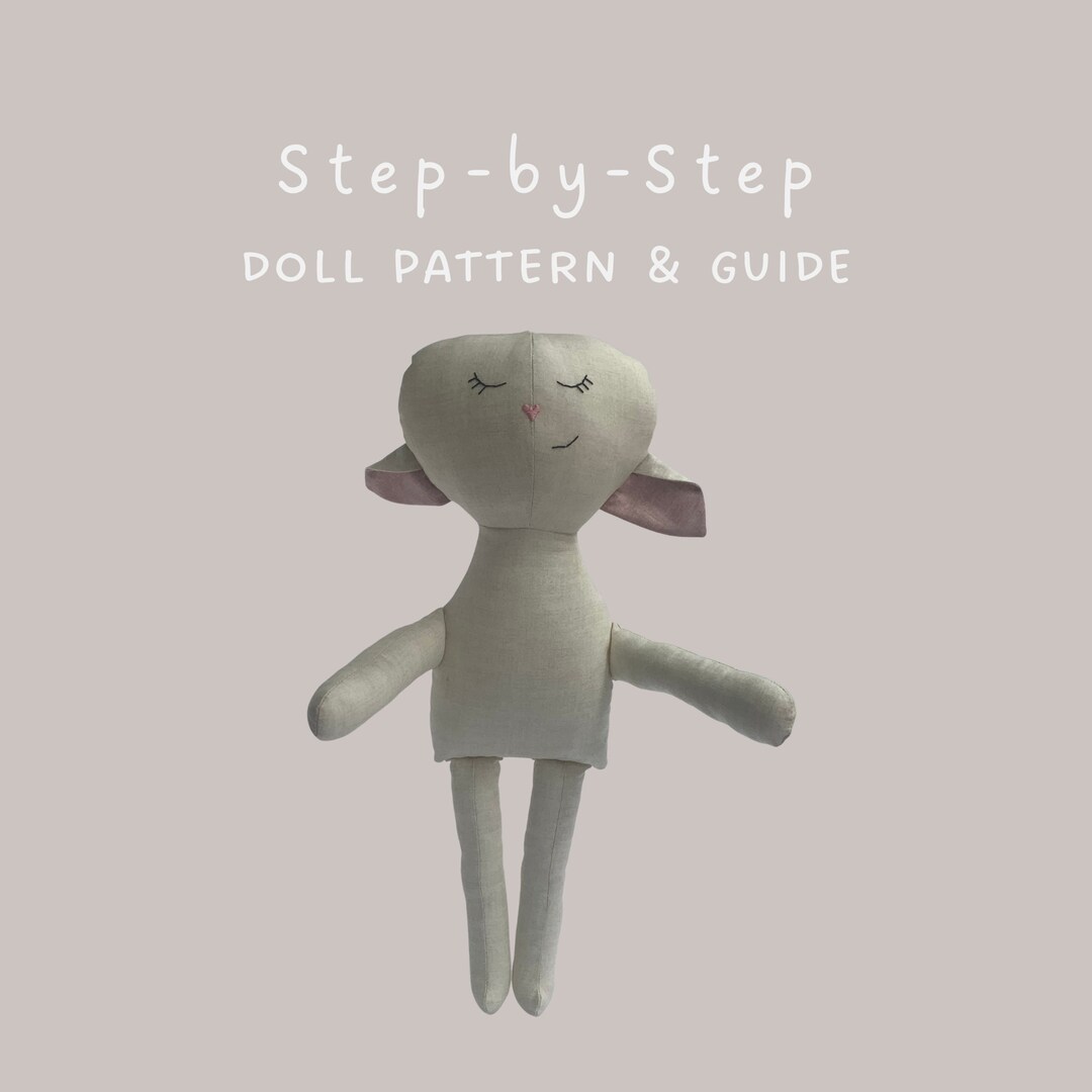 Lamb Doll Sewing Pattern and Guide, Digital Download, DIY Plushie Rag ...