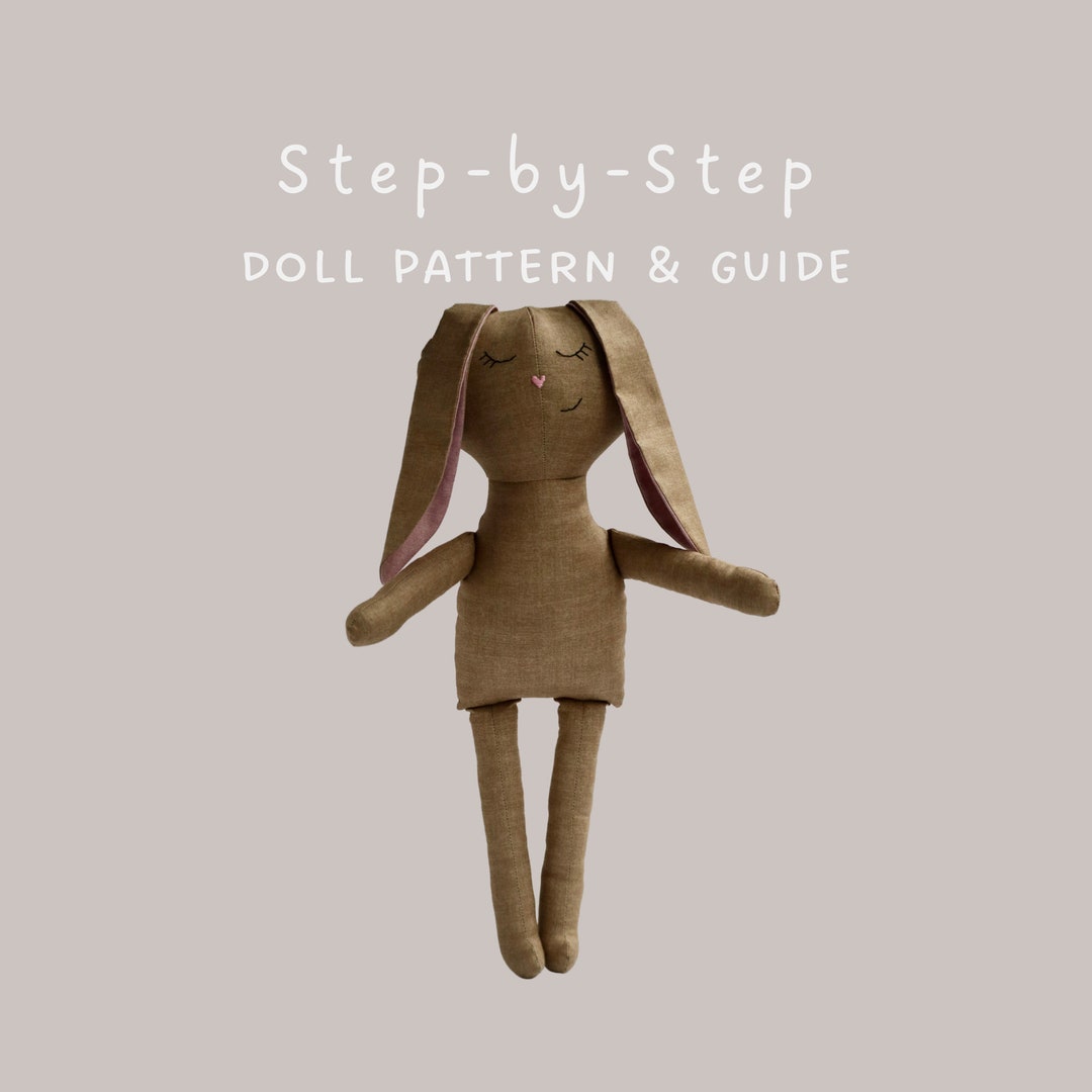 Bunny Doll Sewing Pattern and Guide, Digital Download, DIY Rabbit ...