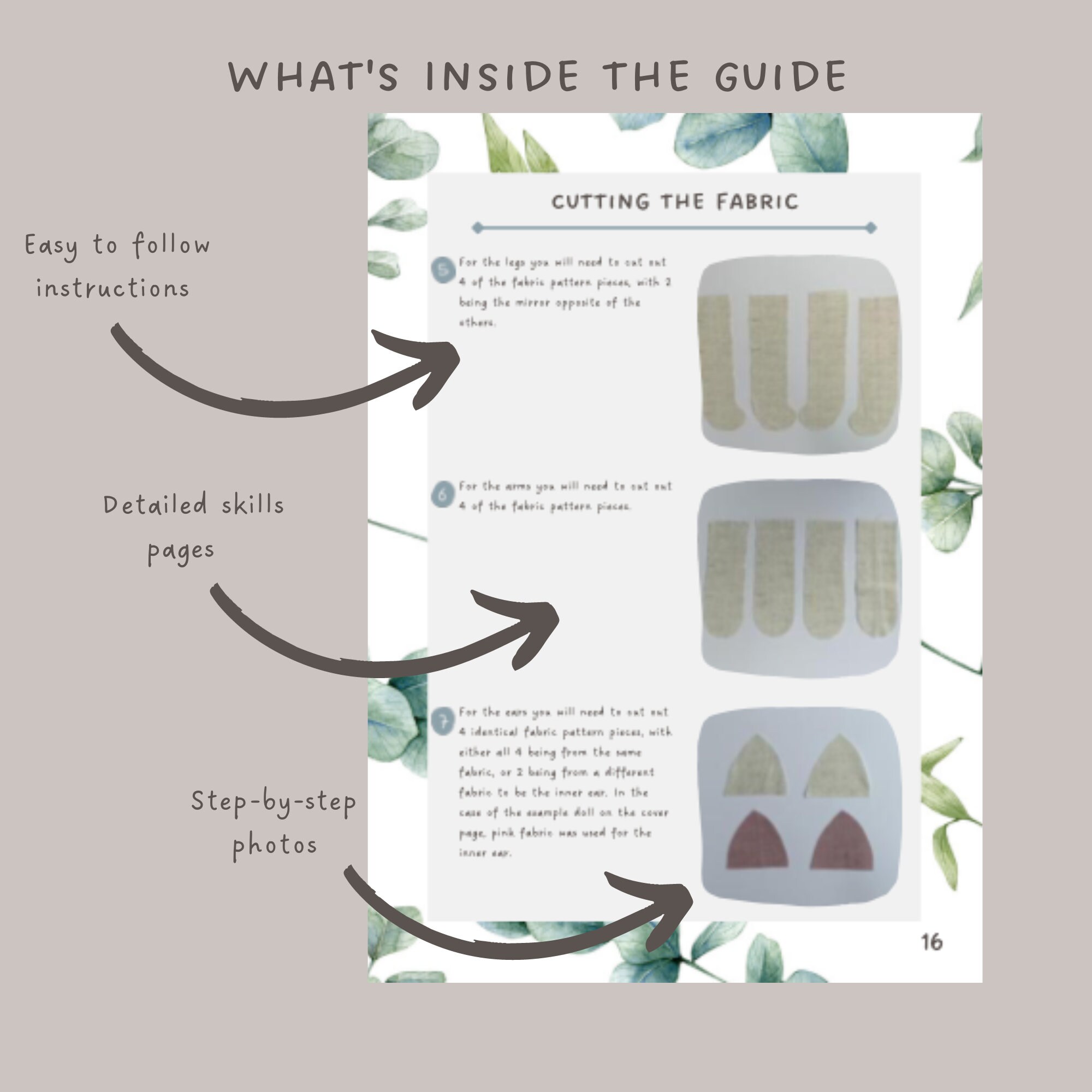 Lamb Doll Sewing Pattern and Guide, Digital Download, DIY Plushie Rag ...
