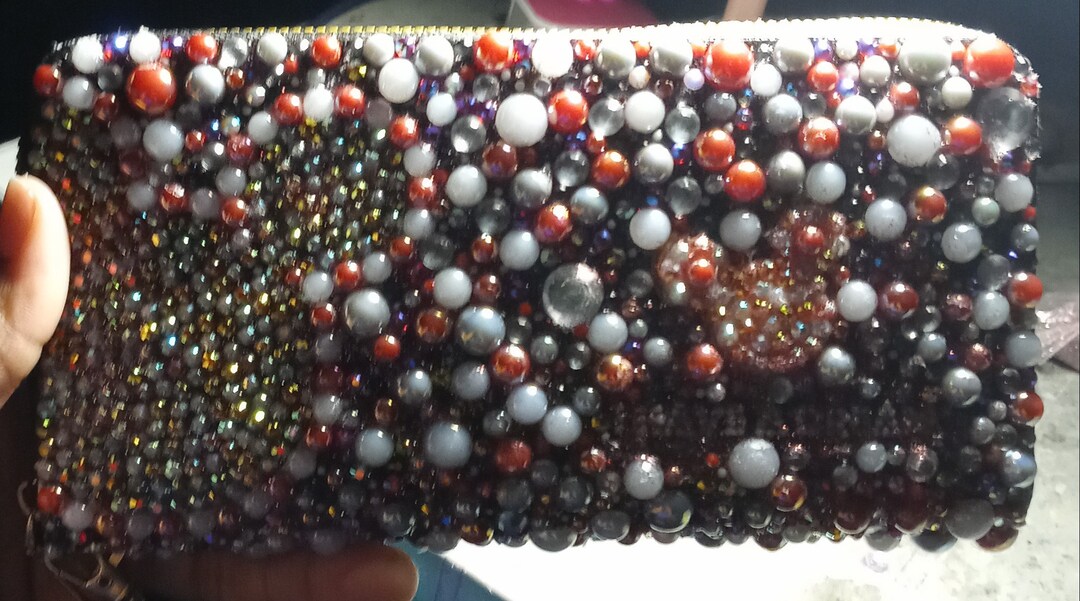 Mickey Mouse Rhinestones & Pearls Clutch Wallet - Etsy