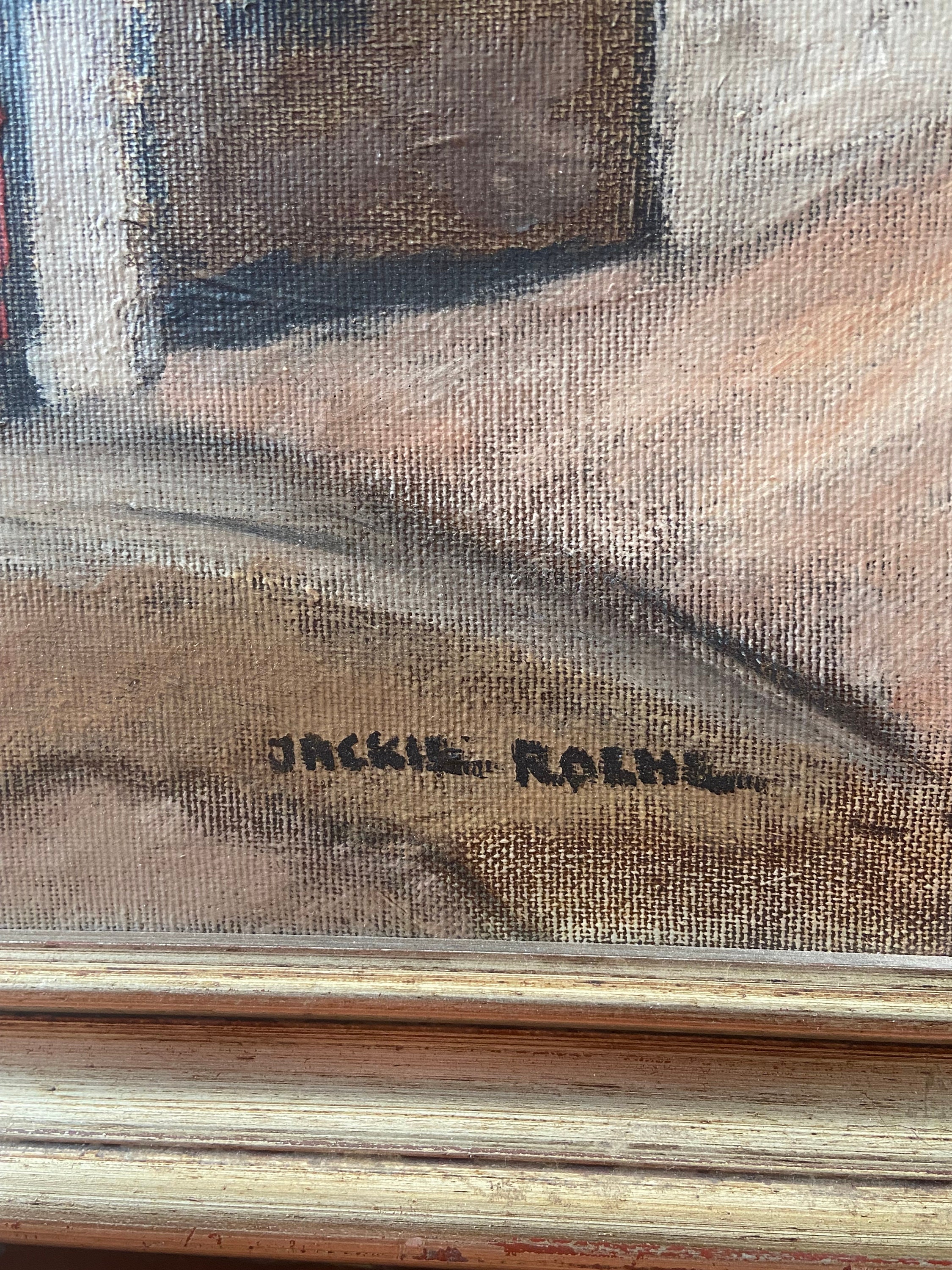 Vintage Jackie Roche Oil on Canvas Landscape Painting 20th Century - Etsy