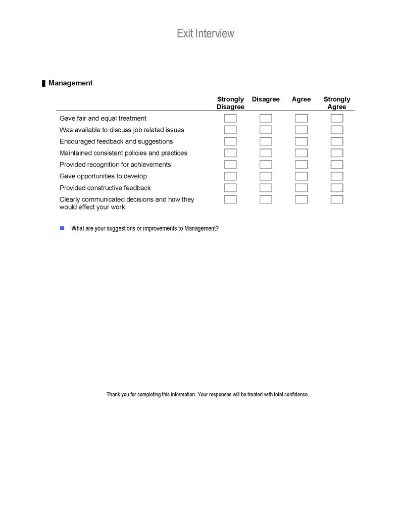 HR Exit Interview Questionnaire - Etsy