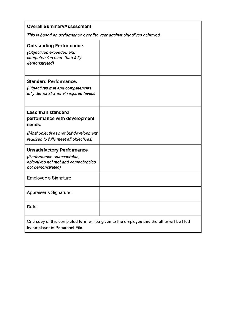 HR Employee Appraisal Form - Etsy