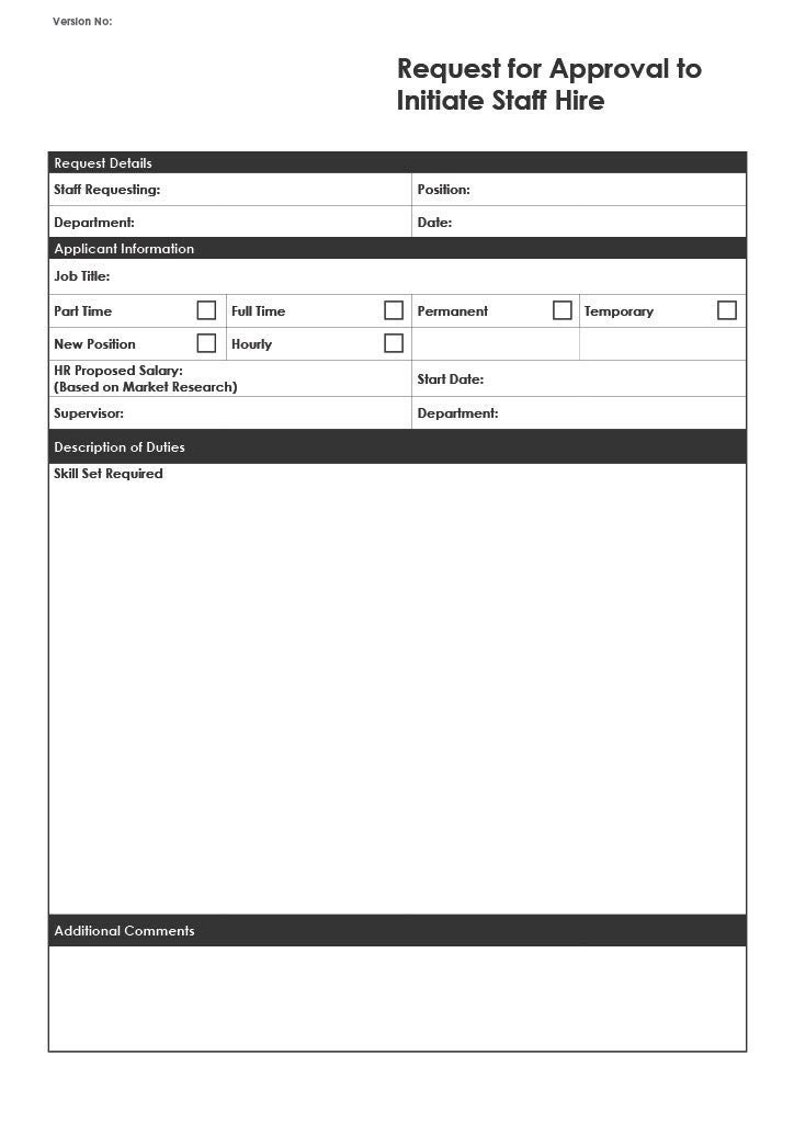 HR Request for Approval to Initiate Hire - Etsy