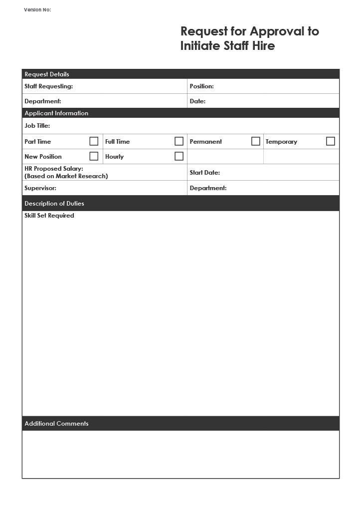 HR Request for Approval to Initiate Hire - Etsy